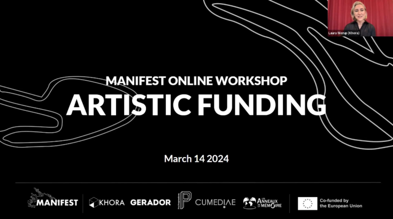 MANIFEST Workshop: Artistic Funding - A Crash Course - Manifest